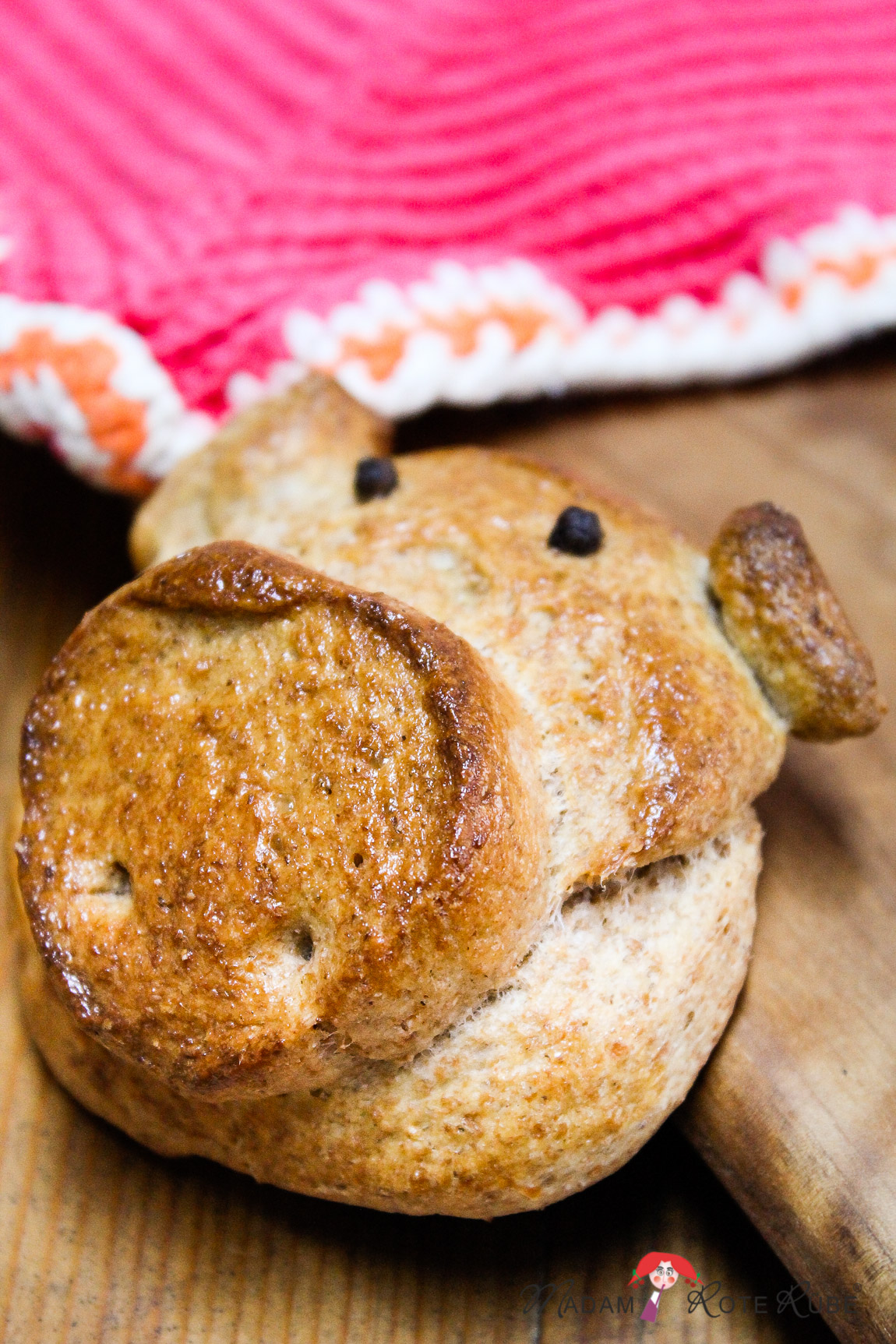 Gebackene Vollkorn-Glücksschweinchen - Madam Rote Rübe